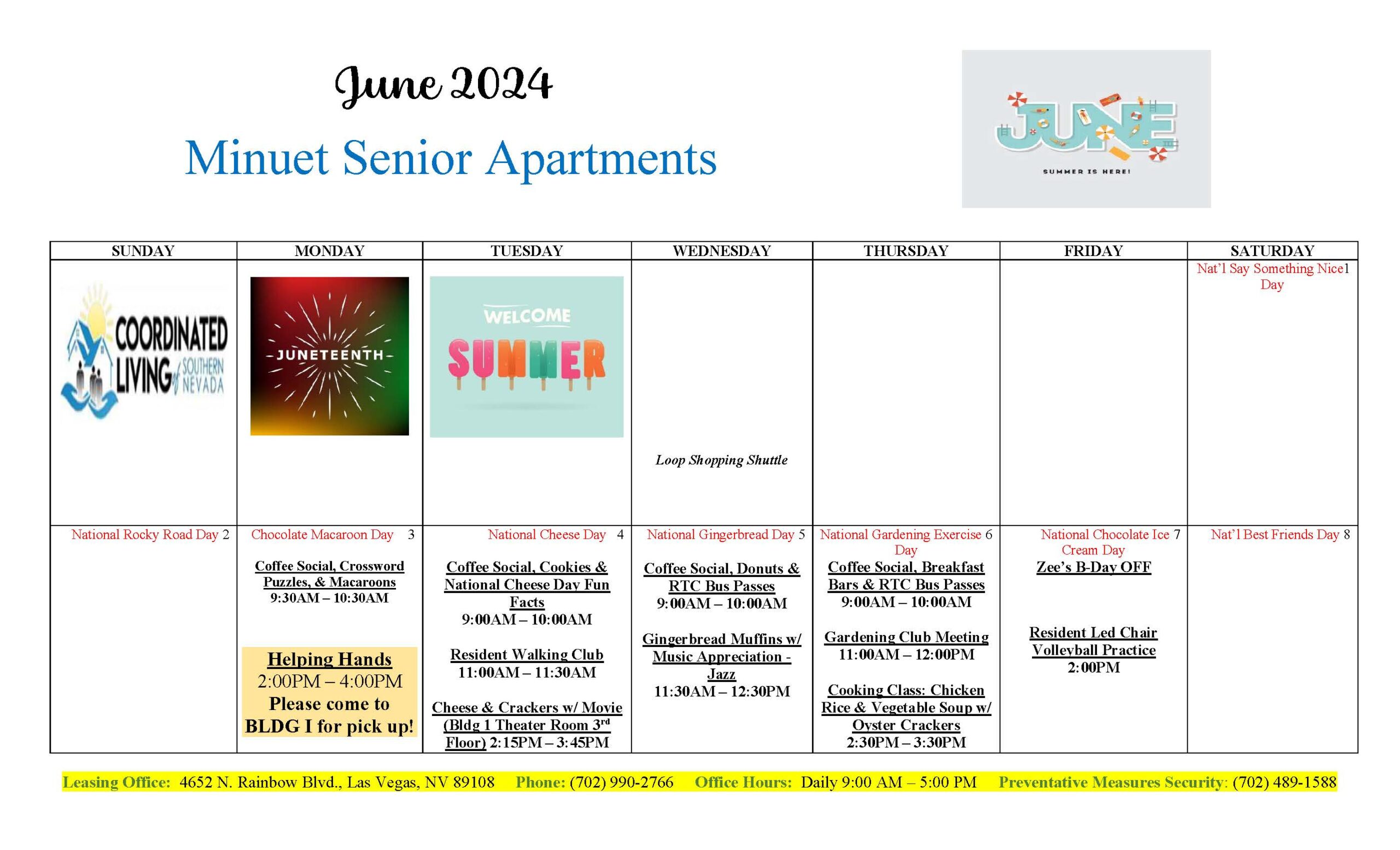 Monthly Calendar – Affordable housing & supportive services to senior ...